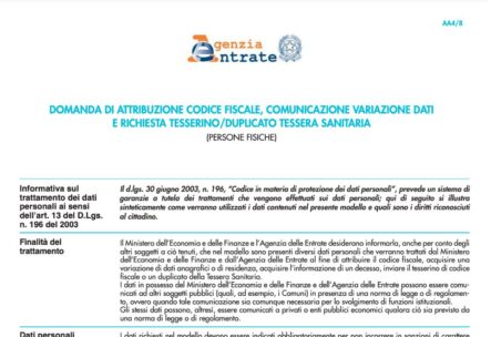 Modello AA4/8 da compilare: istruzioni, facsimile pdf e dove inviarlo