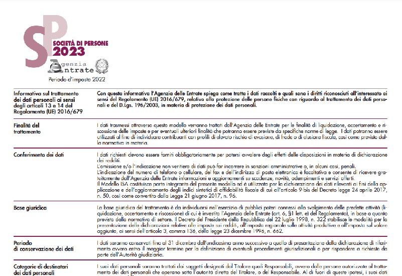Modello Redditi SP: cos'è + Pdf scaricabile - Partitaiva.it