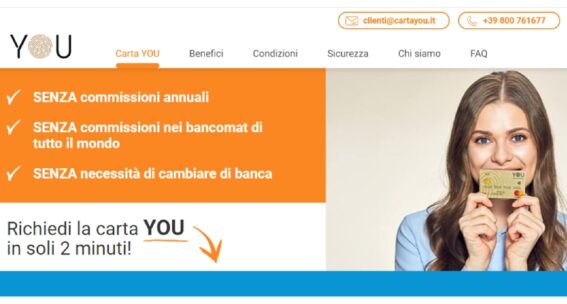 Carta di credito YOU: come funziona, recensione 2026