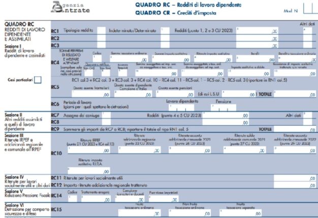 Quadro RC Modello Redditi PF: come si compila