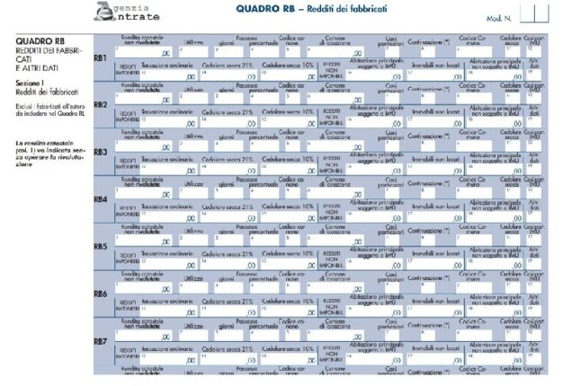 Cos'è il Quadro RB del Modello Redditi PF e come si compila