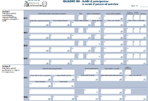 Quadro RH Modello Redditi PF: cos'è e come si compila